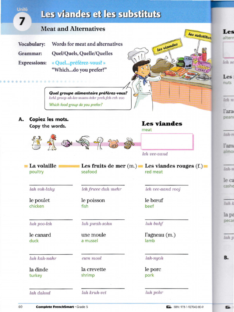 Mots et groupes alimentaires en français | PDF | Cuisine végan | Noix ...