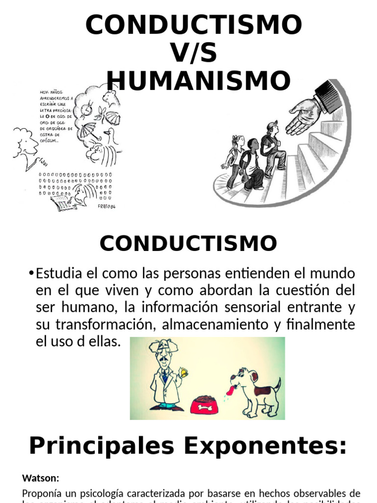 Conductismo Humanismo | PDF | Behaviorismo | Aprendizaje