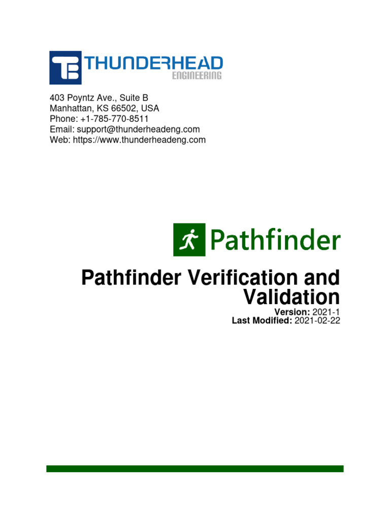 pathfinder-verification-validation-2021-1 | PDF | Simulation | Experiment