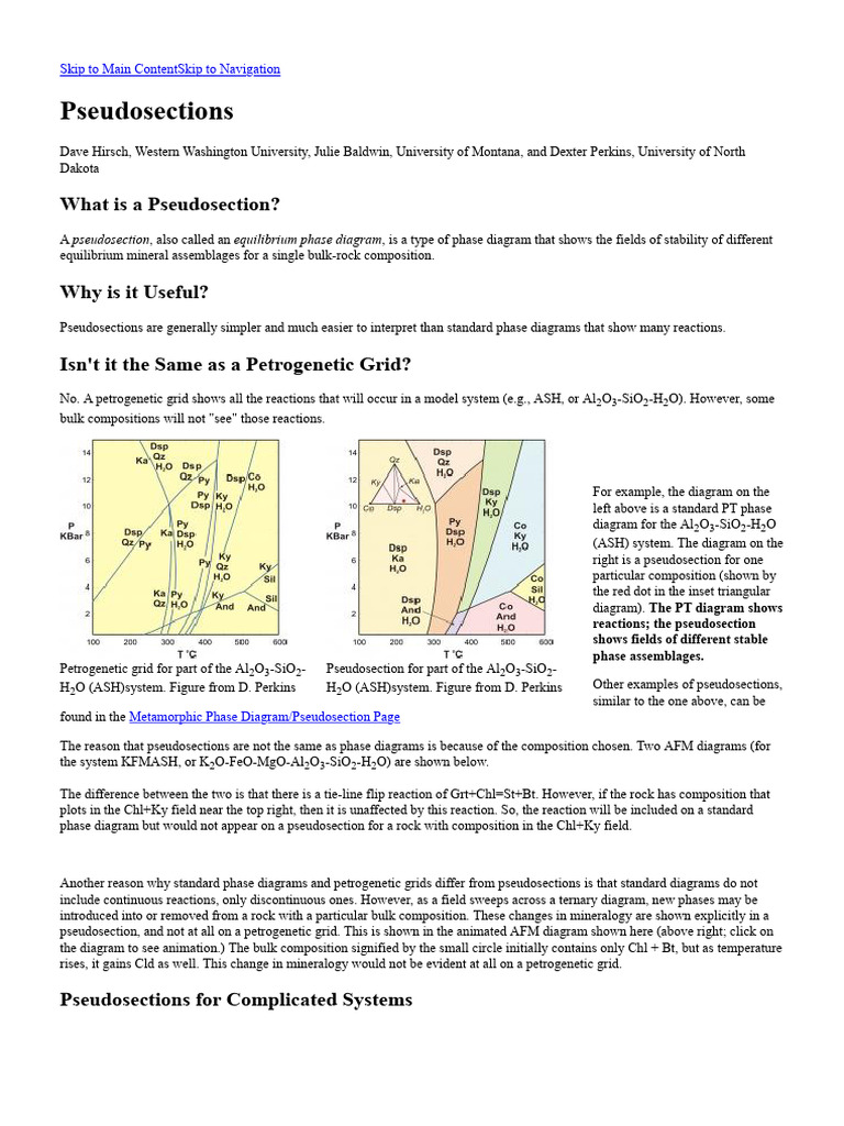 What are Pseudosections? | PDF | Phase Diagram | Phase (Matter)