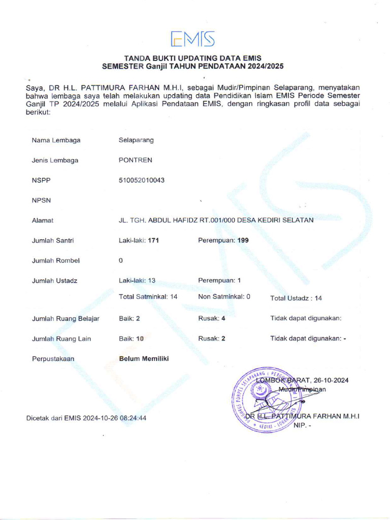 BAP EMIS SELAPARANG | PDF