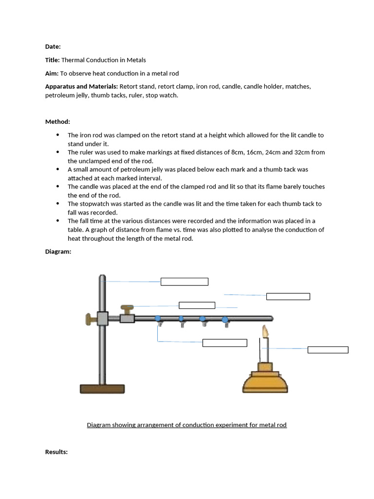 Lab #9 Heat Conduction in Metals | PDF