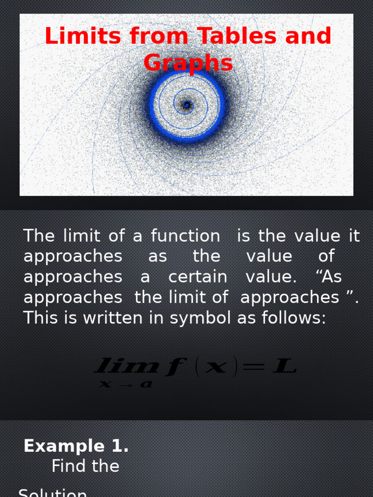 Lesson 1 Limits From Tables and Graphs | PDF | Function (Mathematics) | Mathematical Relations