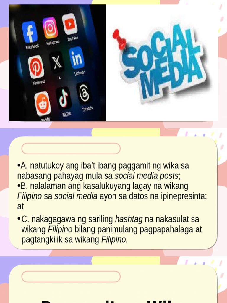 MODYUL 3 Paggamit NG Wika Sa Social Media | PDF