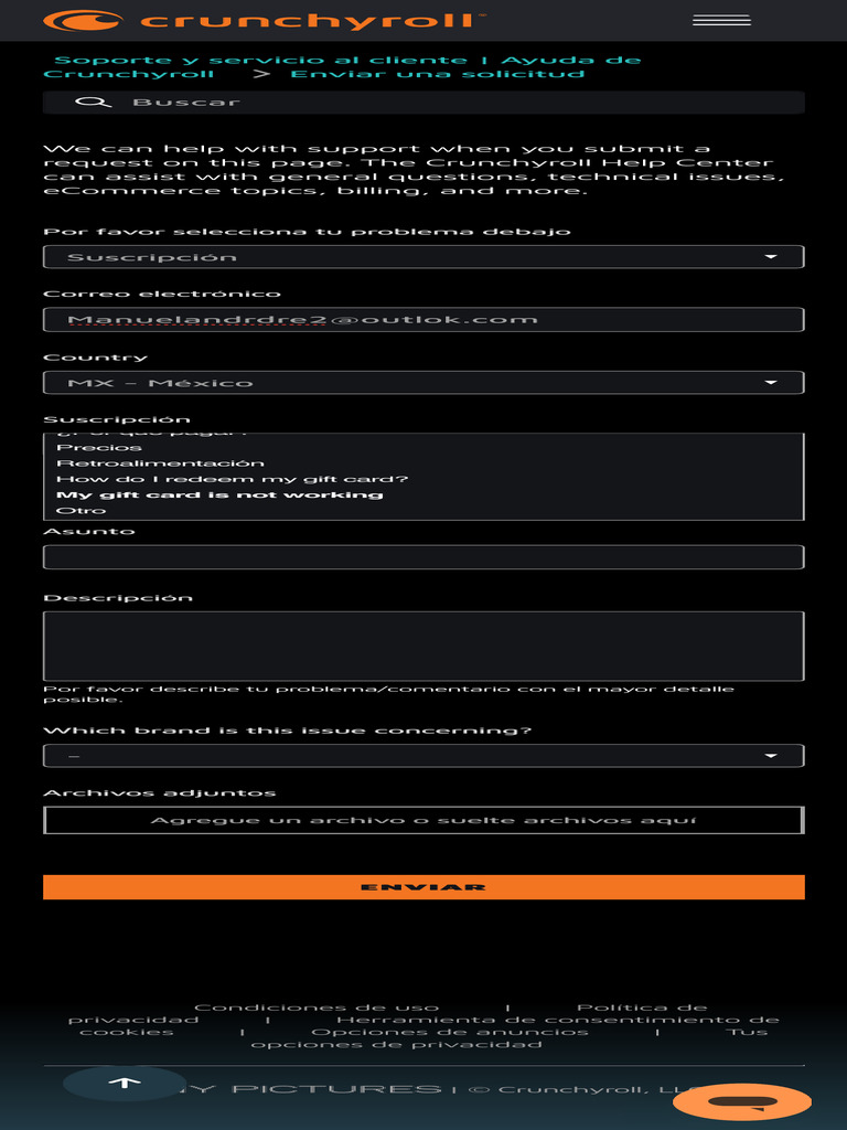 Soporte Crunchyroll: Problemas de Suscripción | PDF