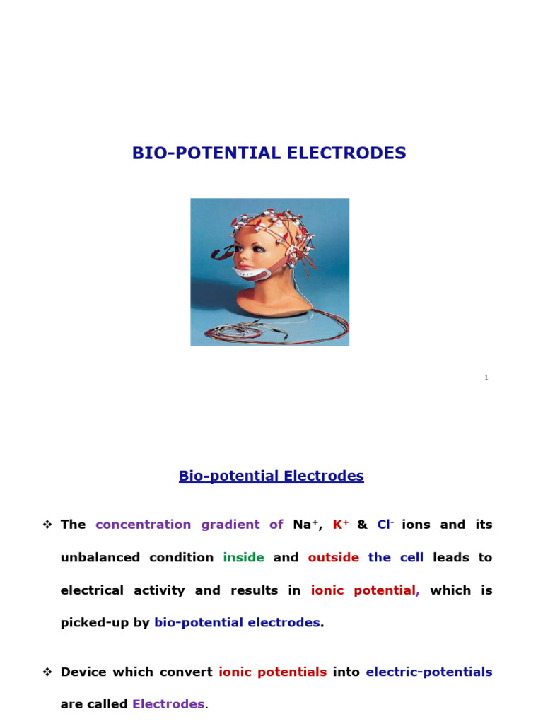 BIO_POTENTIAL_ELECTRODES_1726037807064 | PDF | Membrane Potential | Electrode