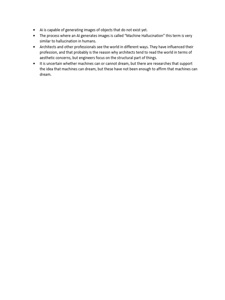 AI Image Generation and Hallucination | PDF