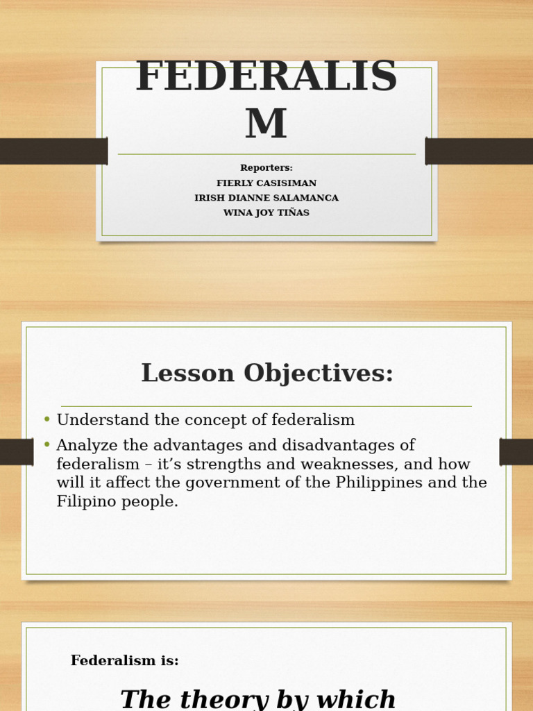 Lesson 24 - Federalism | PDF | Federalism | Governance