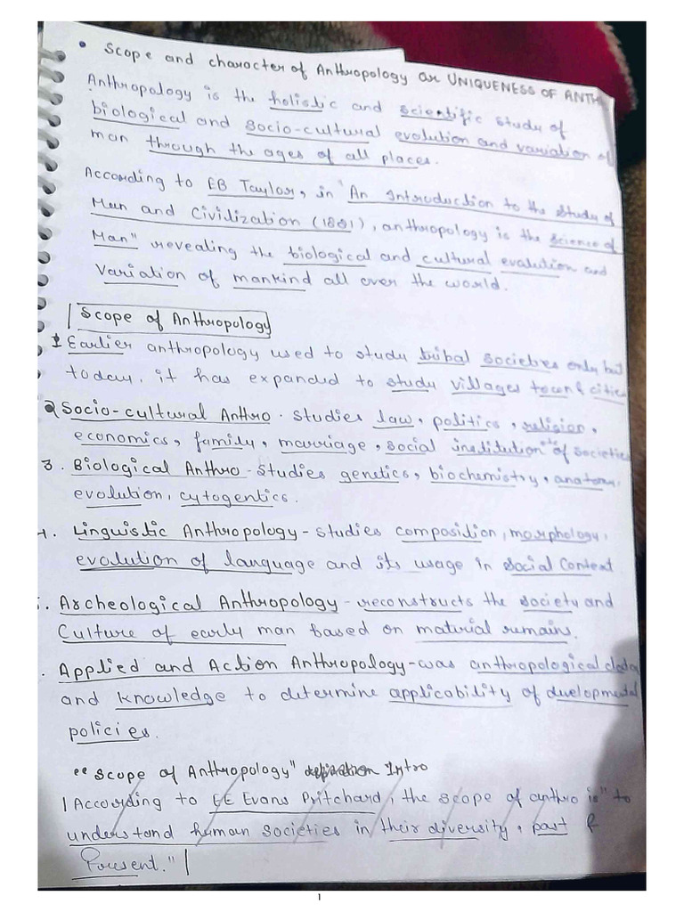 Anthropology Basic Defination and Information | PDF