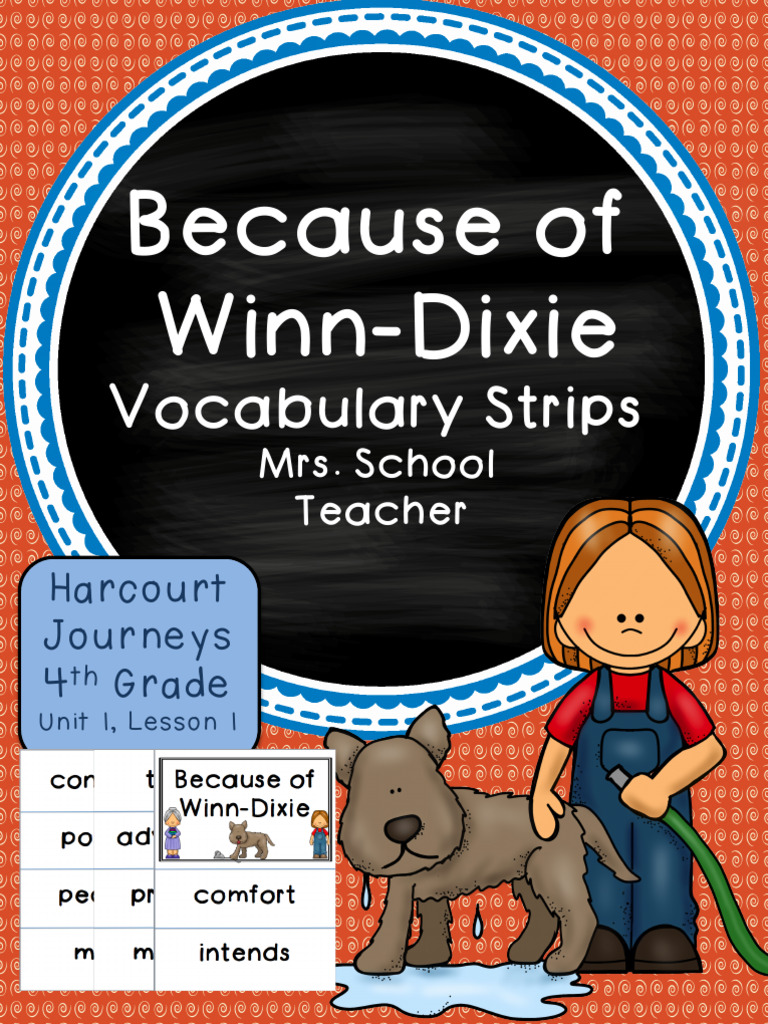 Vocabulary Strips for Winn-Dixie | PDF