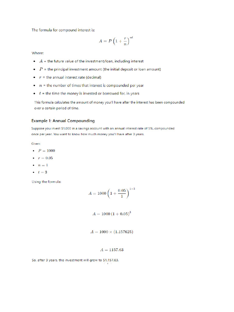 compound intrest | PDF