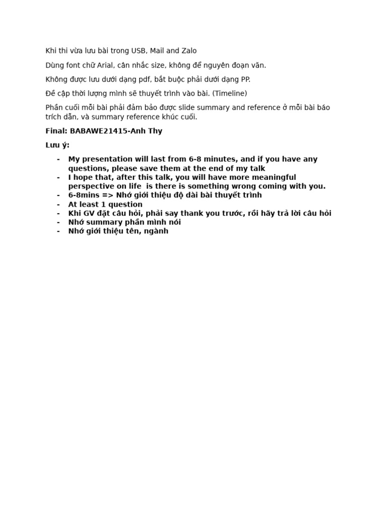 Note Speaking AE2 | PDF