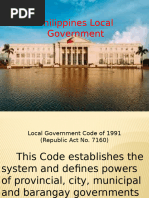 Local Government Code of 1991 (Republic Act No. 7160 | PDF