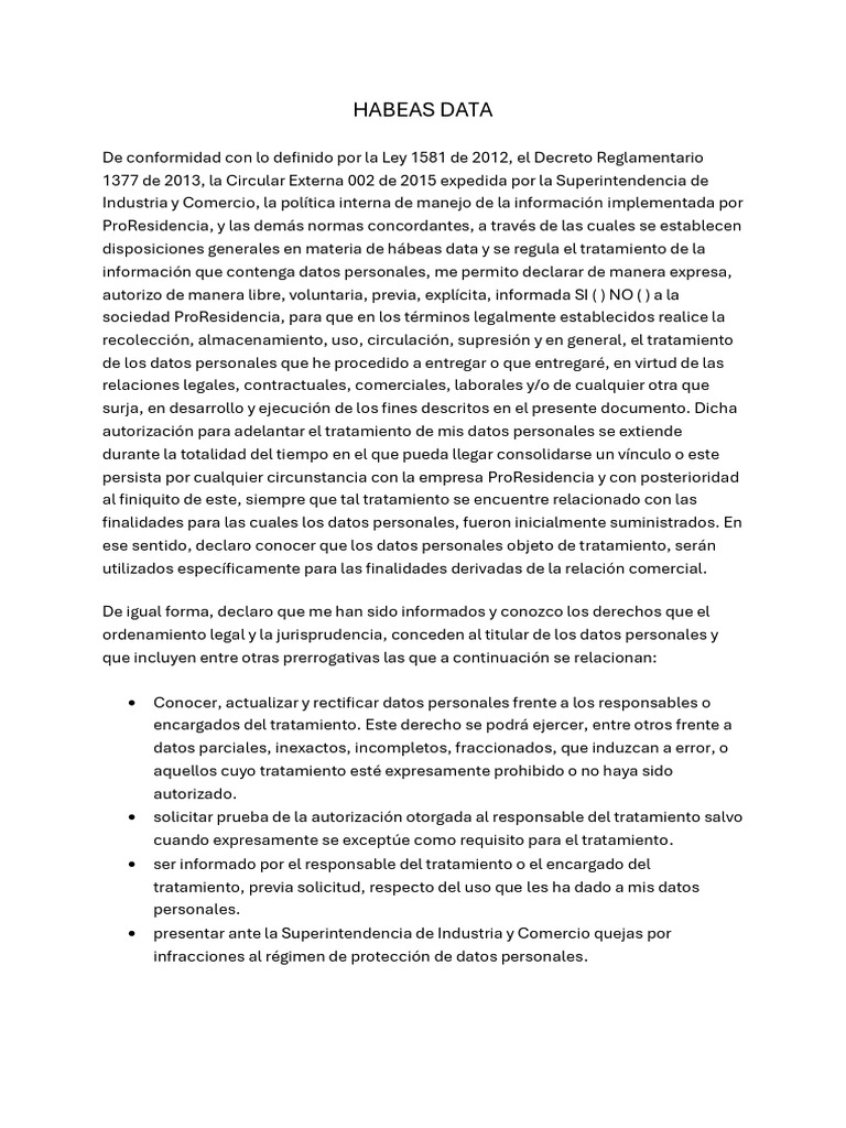 Habeas Data | PDF | Justicia | Crimen y violencia