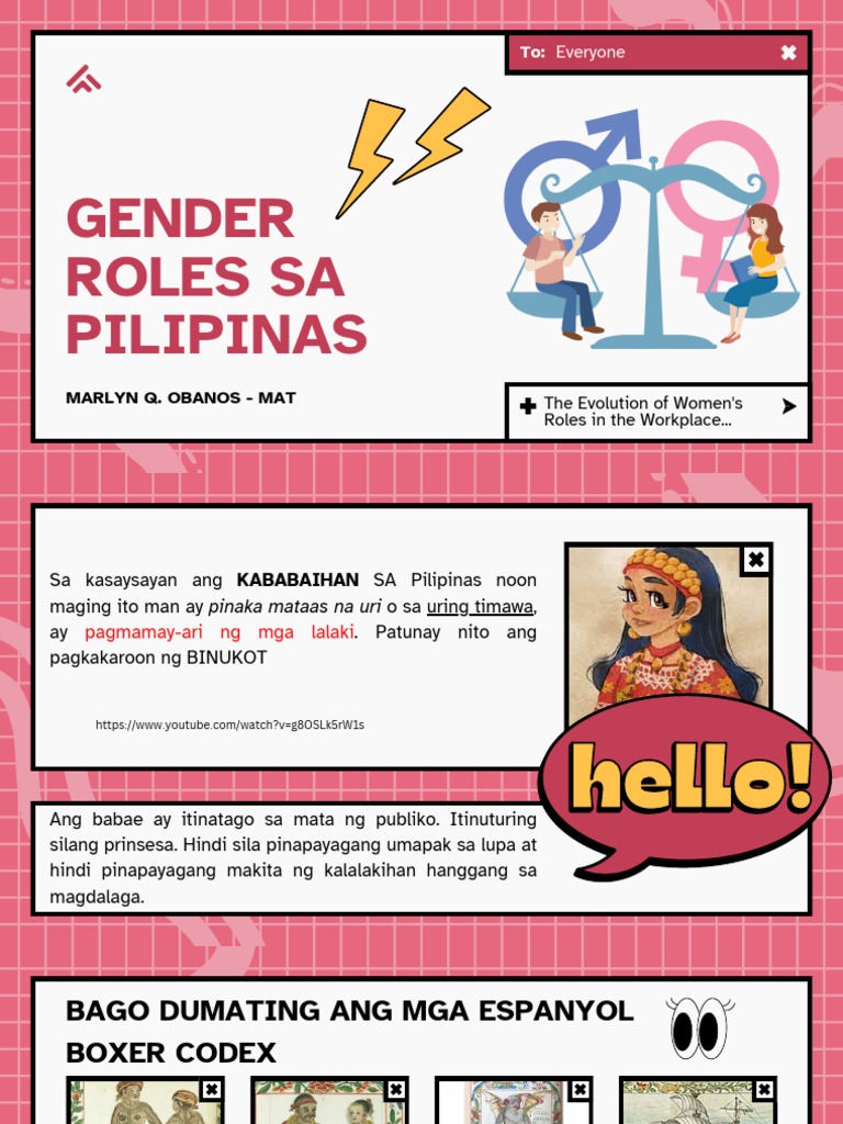 Gender Roles Sa Pilipinas | PDF