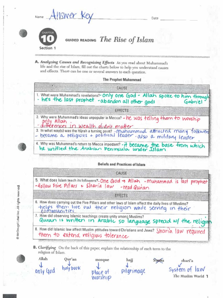 Ch. 10-11 answer key | PDF