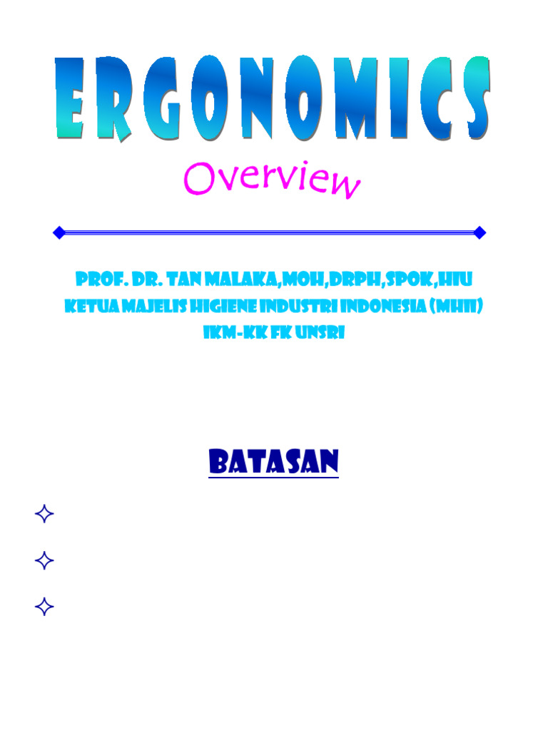 ERGON Intro Current | PDF | Workplace | Occupational Safety And Health