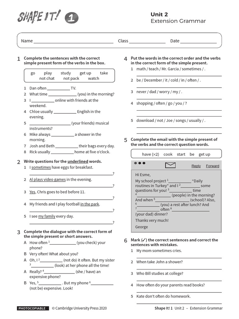 Grammar_Unit 2- 8th | PDF | Syntax | Language Mechanics