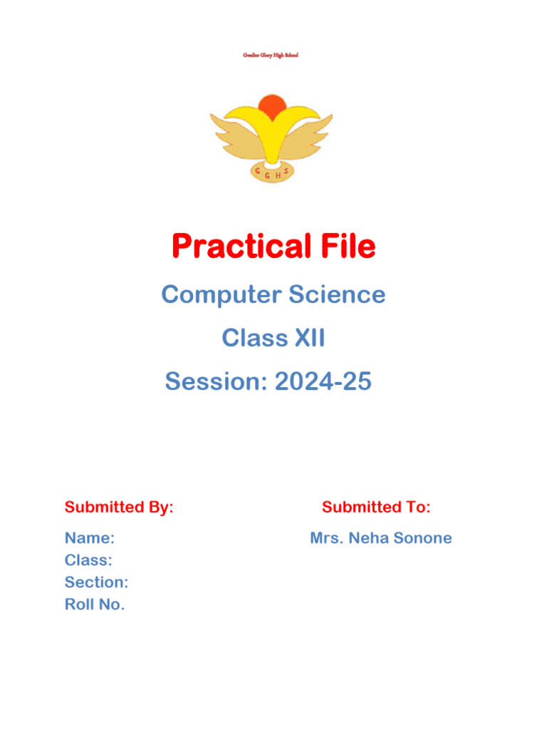 XII_Final Practical_ cs | PDF | Gratitude | Computing