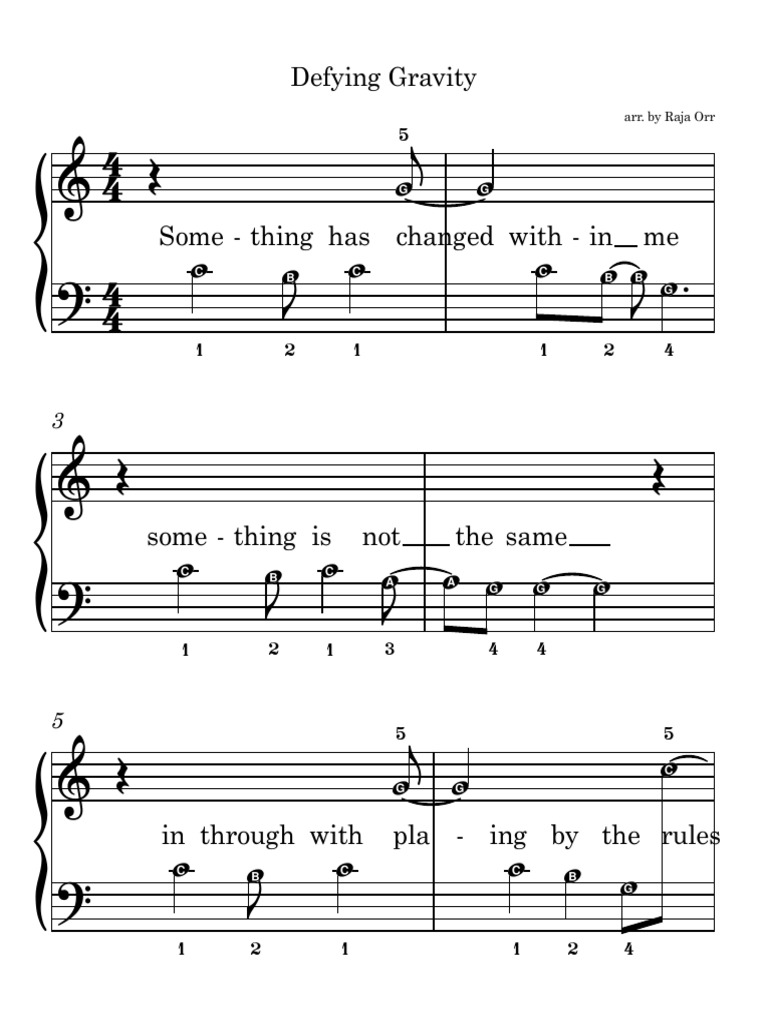 Defying Gravity - Full Score 2 | PDF