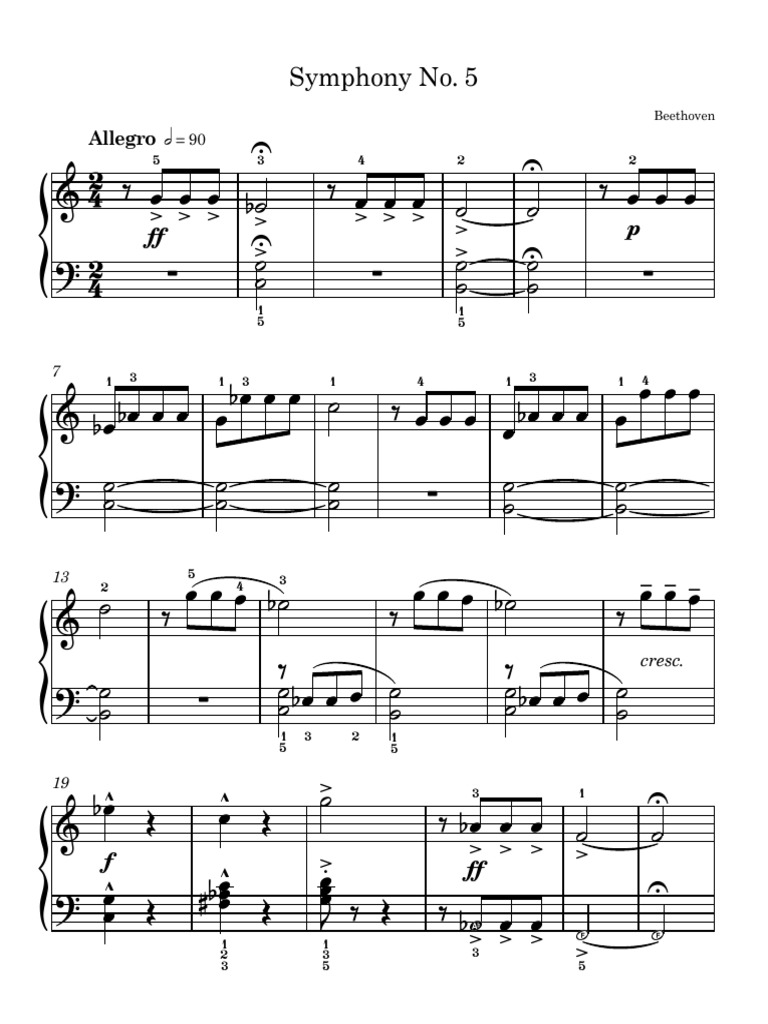 Symphony No. 5 - Full Score 3 | PDF | Elements Of Music | Musical Keys