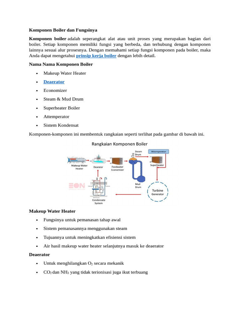 Komponen dan Fungsi Boiler | PDF