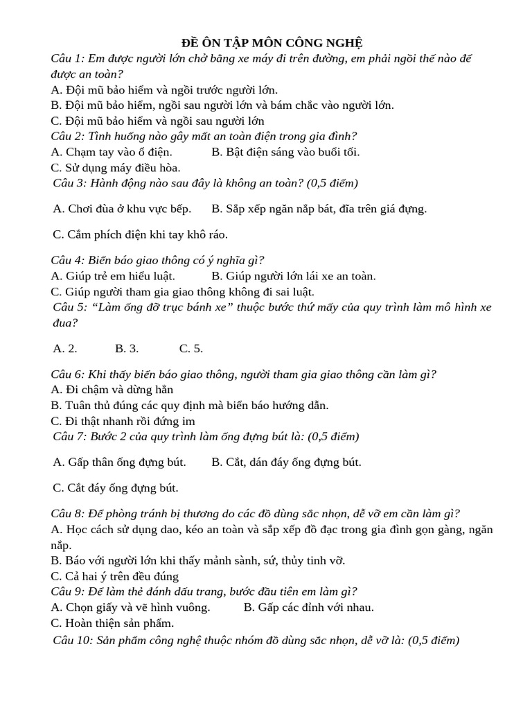 ĐỀ ÔN_C. NGHE_HK2 | PDF