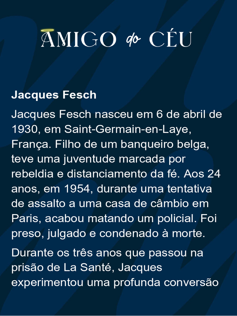 Jacques Fesch - Docx - Documentos Google | PDF