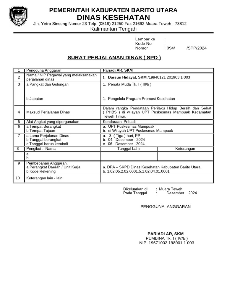 SPPD BARU dan Belakang | PDF