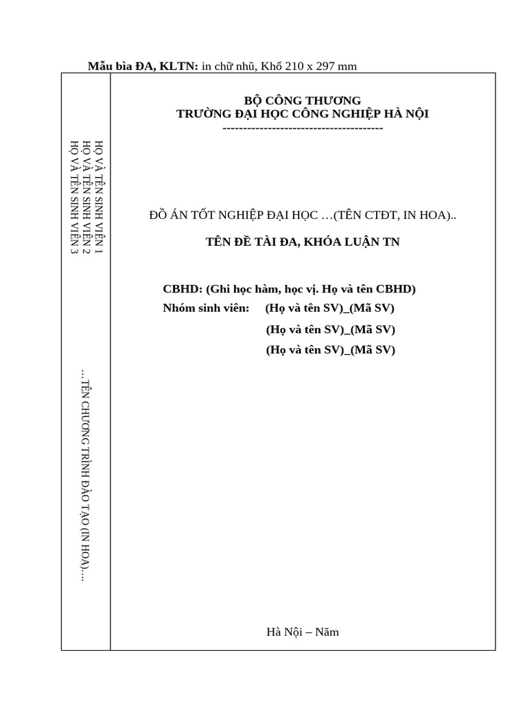 KDT - Template Bao Cao DATN 1.0 | PDF