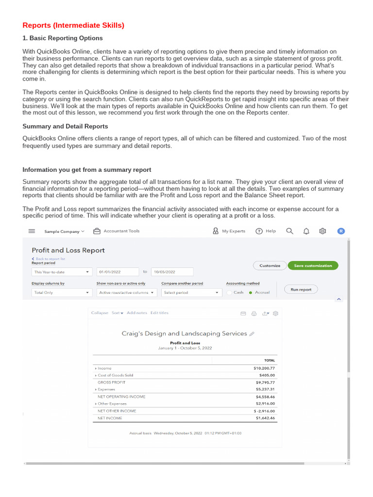 Filtering QBO Reports by Customer Type | PDF | Balance Sheet | Income ...