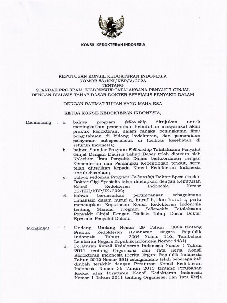 2023-Keputusan KKI Nomor 53 - KKI - KEP - V - 2023 | PDF