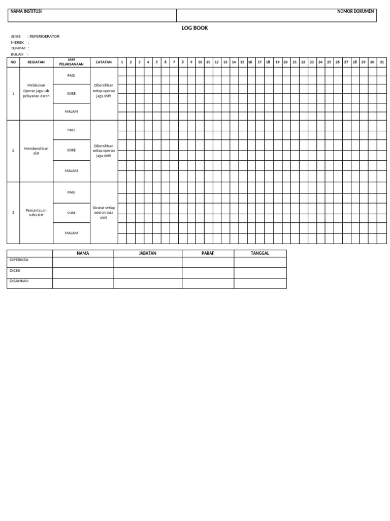 Contoh Logbook | PDF