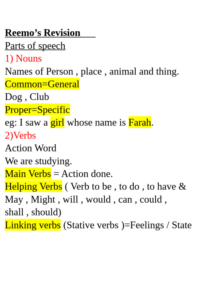 grade 7 revision | PDF