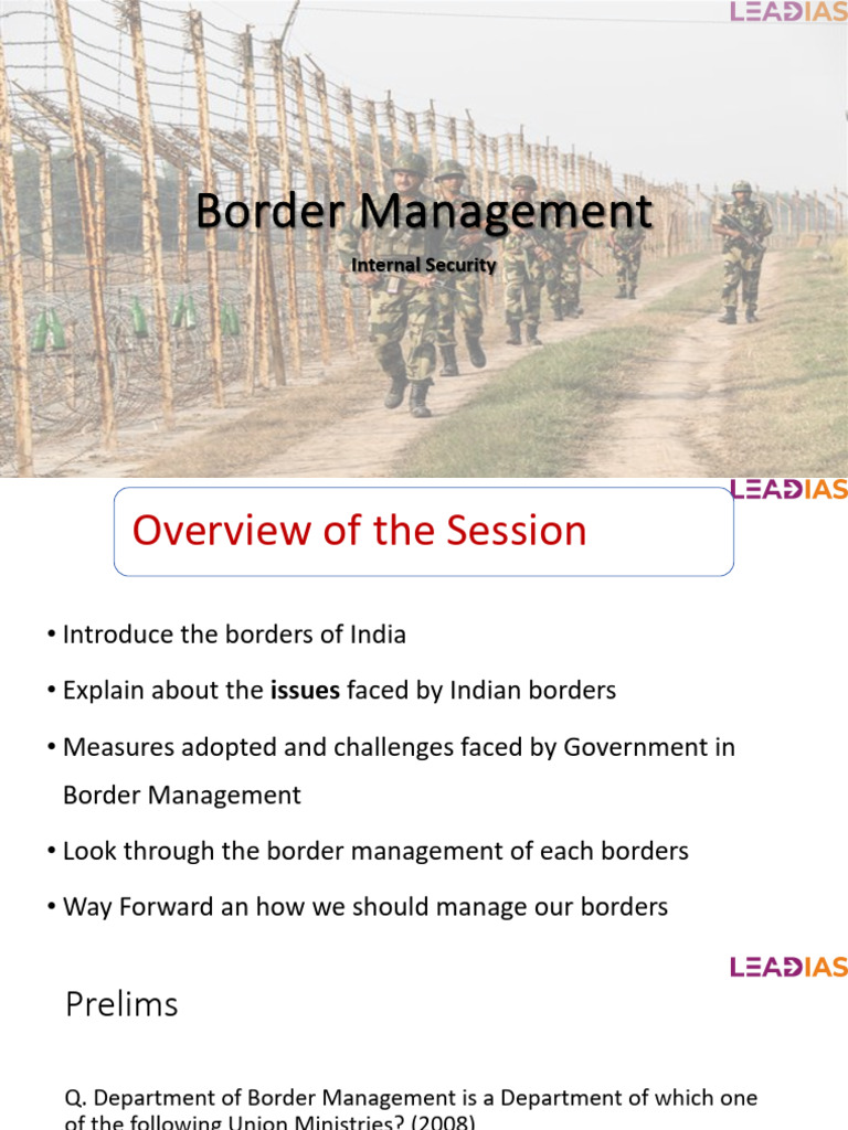 Comprehensive Border Management in India | PDF | Bhutan | Smuggling