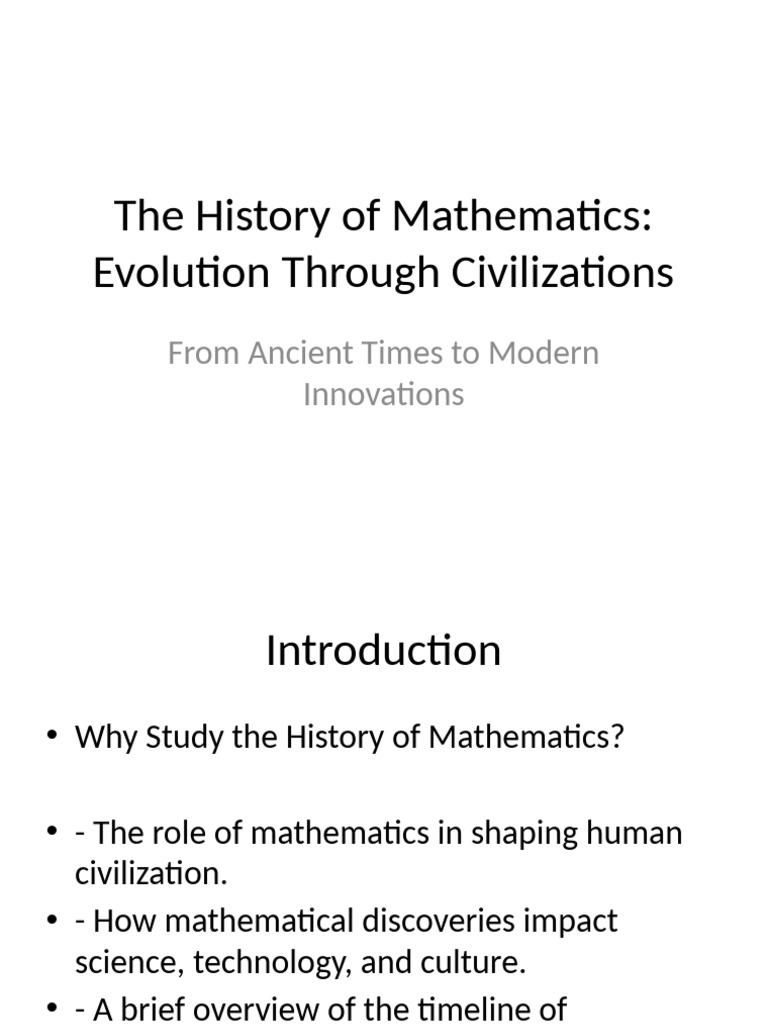 History of Mathematics Presentation | PDF