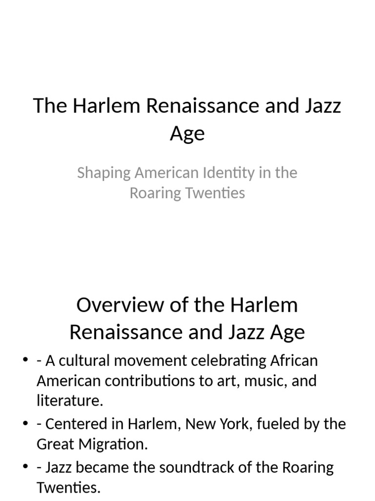 Harlem Renaissance Presentation | PDF
