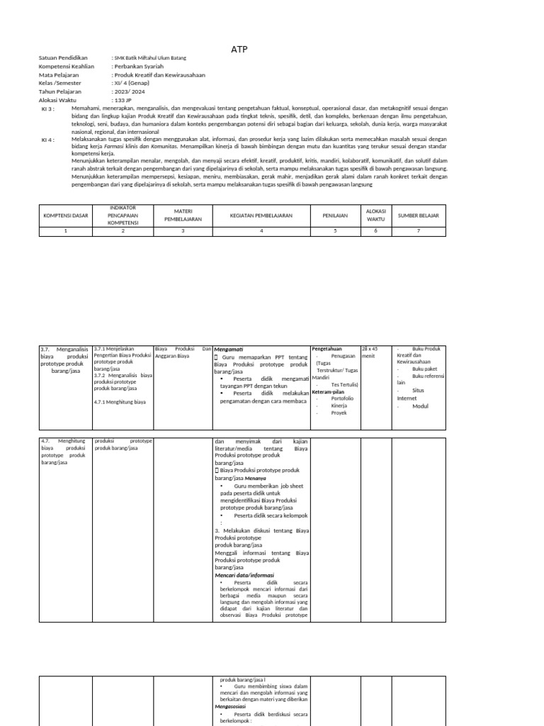 ATP PKWU 11 2024 | PDF
