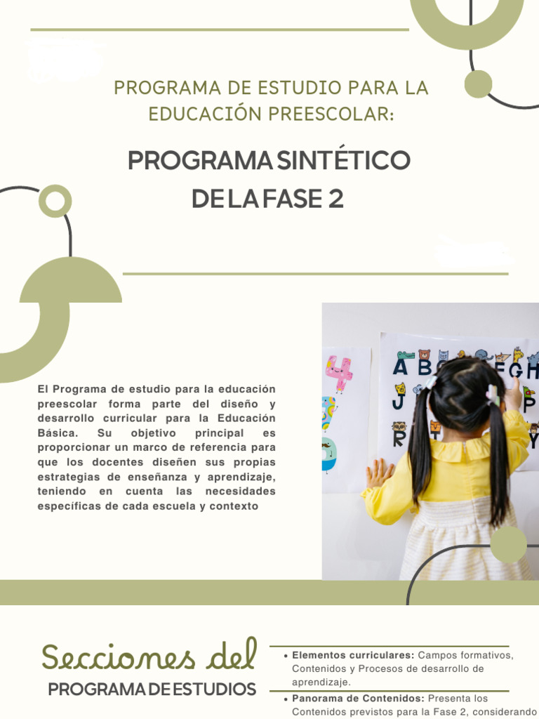Programa Sintético Fase 2 Educación Preescolar | PDF | Aprendizaje | Educación de la primera ...