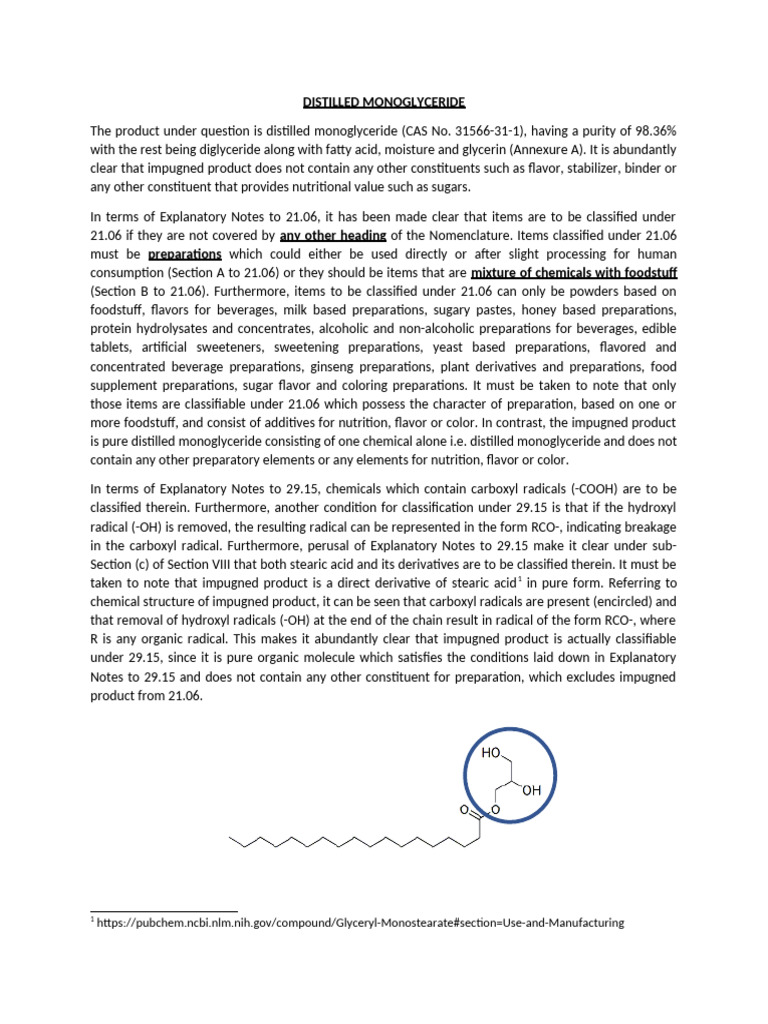 Distilled Monoglyceride | PDF | Drink | Foods