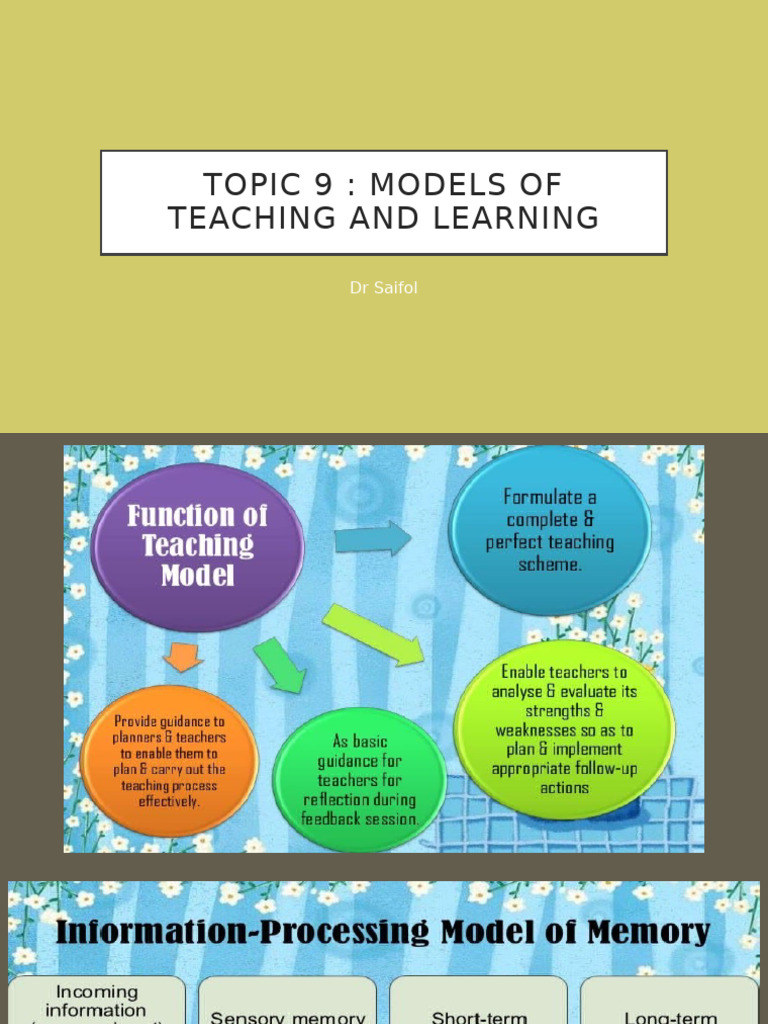Topic 9 - Models of Teaching and Learning | PDF