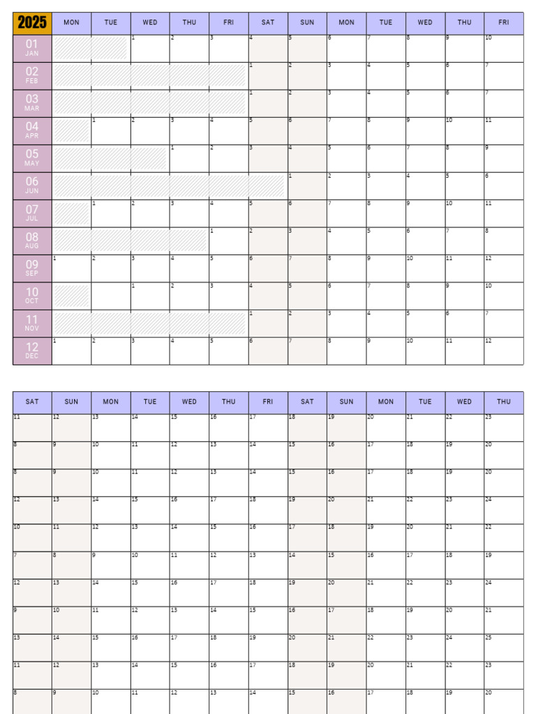 2025 Weekly Planner Template | PDF