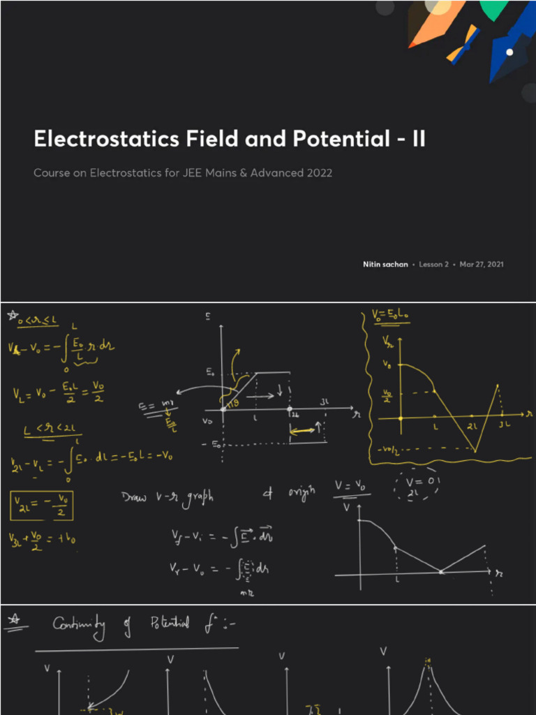 Electrostatics Field and Potential II With Anno | PDF
