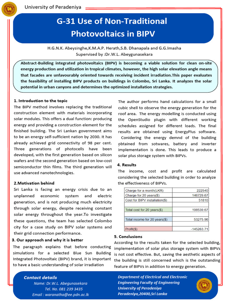 project poster | PDF | Photovoltaics | Solar Energy