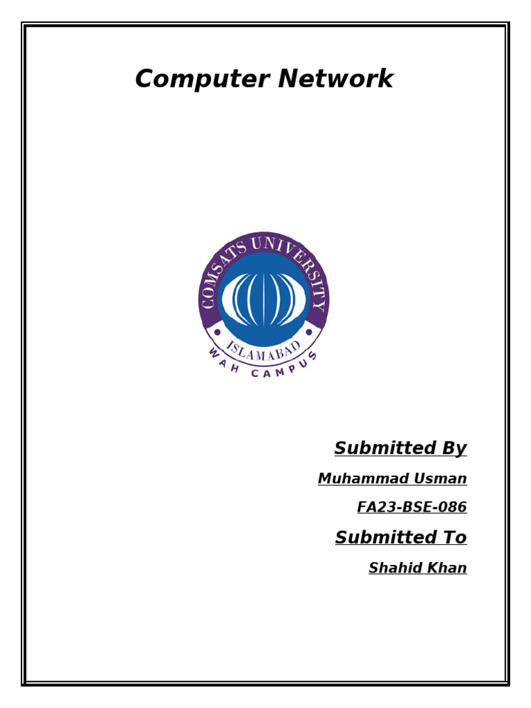 Computer Network Final Lab FA23 BSE 086 | PDF | Ip Address | Computer Network