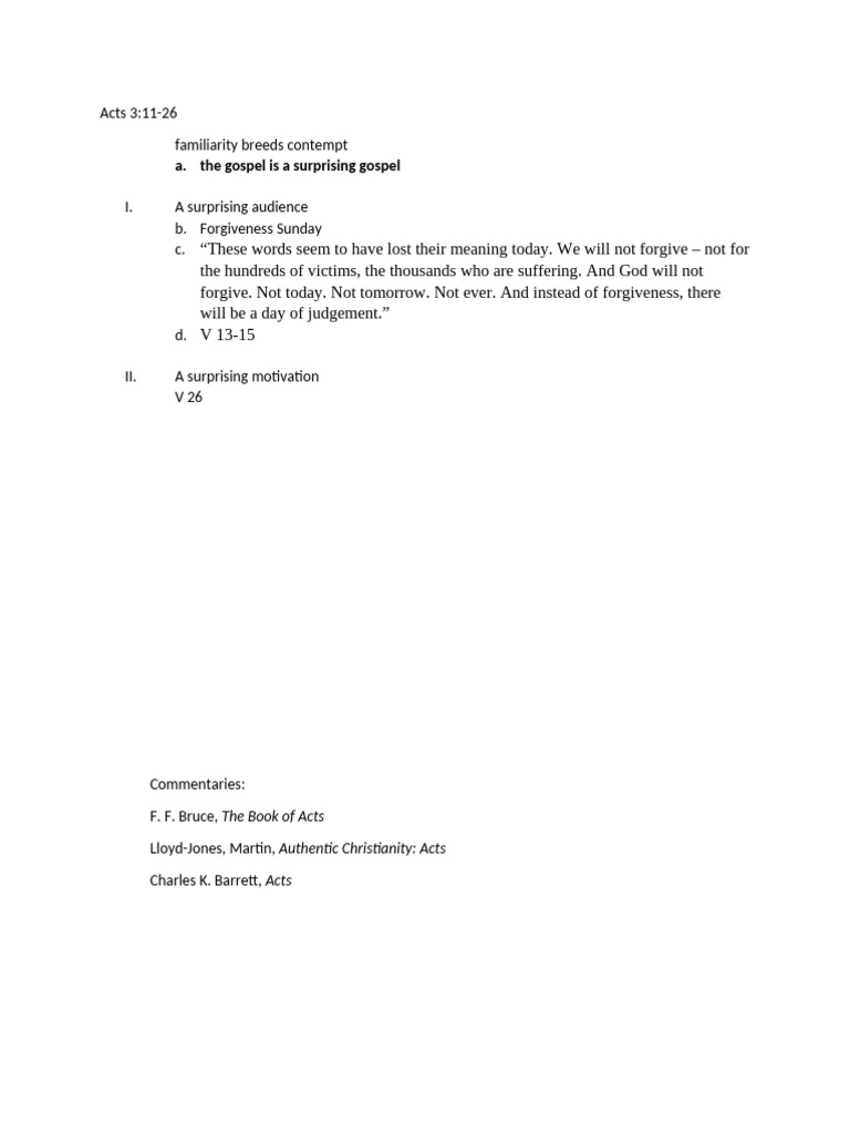 Acts 3 Outline | PDF