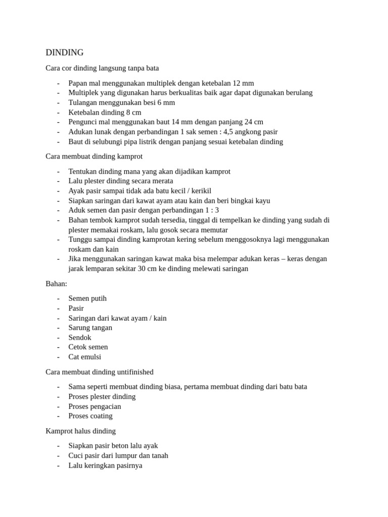 Spektek (Dinding) | PDF