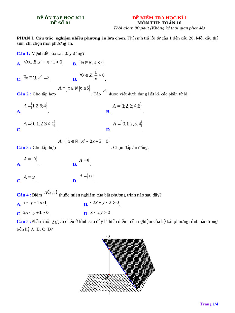 ĐKT - HKI - K10 - ĐỀ SỐ 01 | PDF