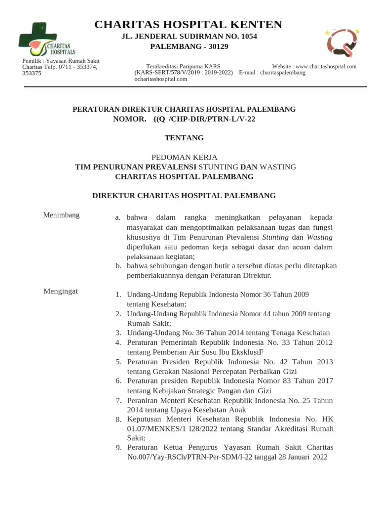 Pedoman Kerja Tim Stunting dan Wasting | PDF