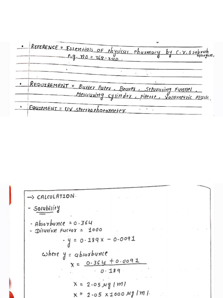 Exp 9 To Determine Standard Calibration Curve of PCM. | PDF